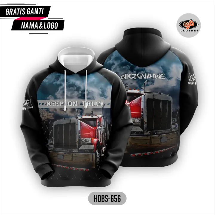 Jaket/Hoodie/Sweater Truk Oleng Custom Nama Dan Logo Full Printing Dan ...