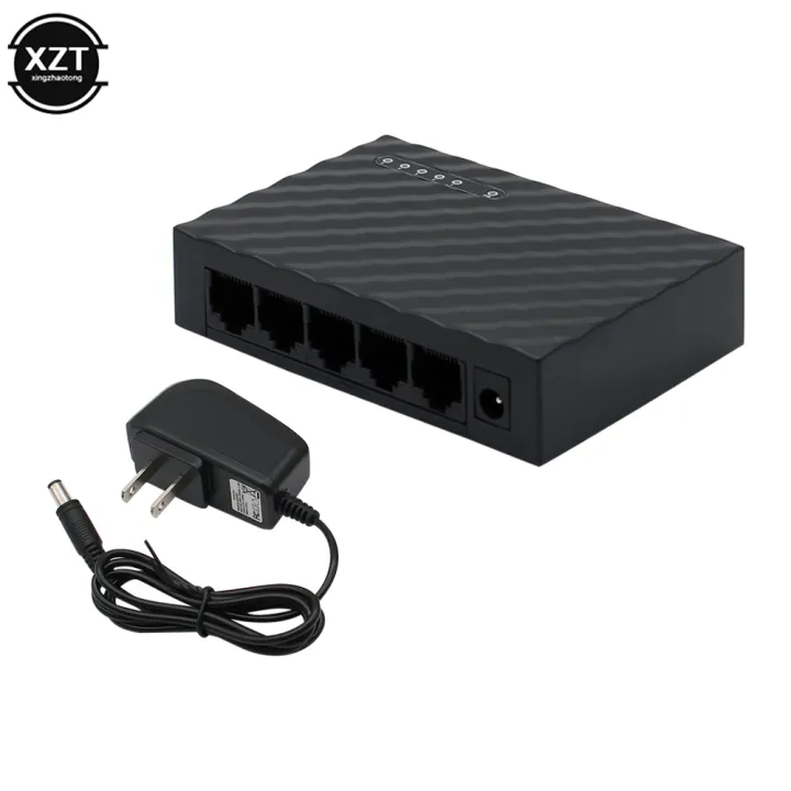 【Ready】 5 Port 100 Mbps High Speed Mini Fast Ethernet LAN RJ45 Network ...