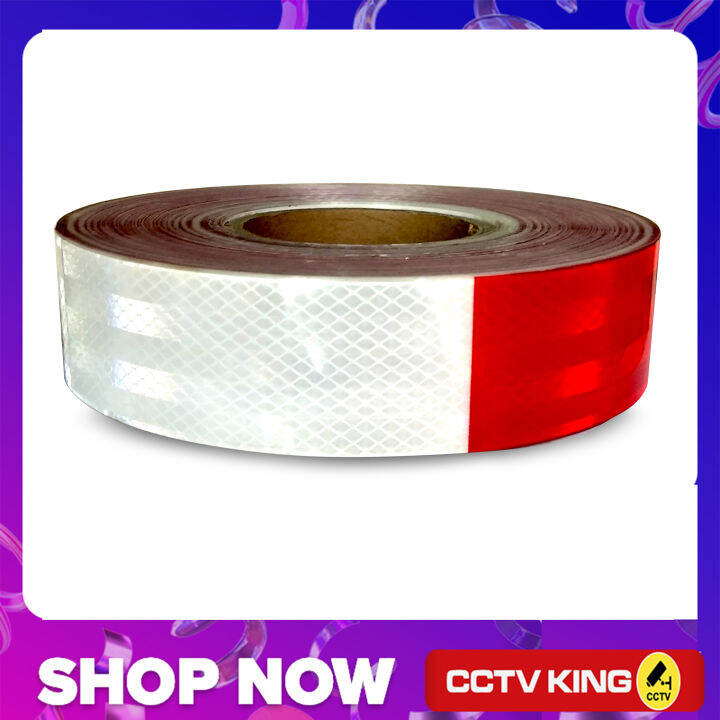 High Intensity Microprismatic Reflective Sticker Tape Red+White, Red ...