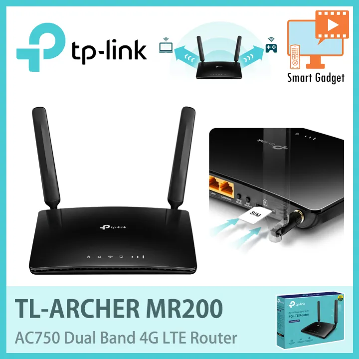 TP-Link Archer MR200 AC750 4G LTE Wireless Dual-Band 2.4Ghz + 5Ghz Wifi ...