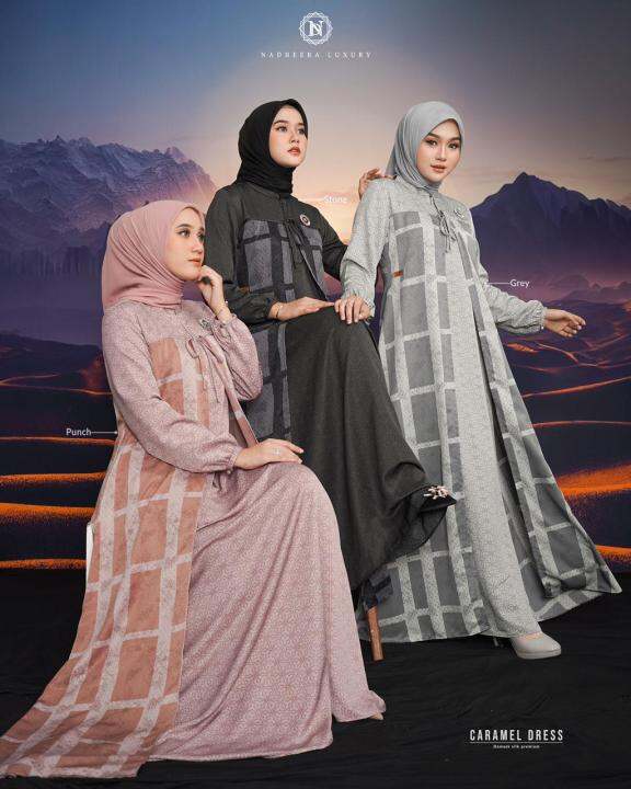 CARAMEL DRESS BY NADHEERA LUXURY | Lazada Indonesia