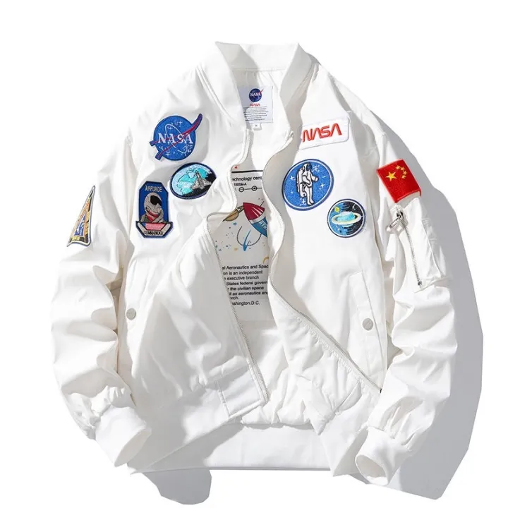 卍 varsity baseball bomber jacket for NASA Astronaut Joint Male Couple ...