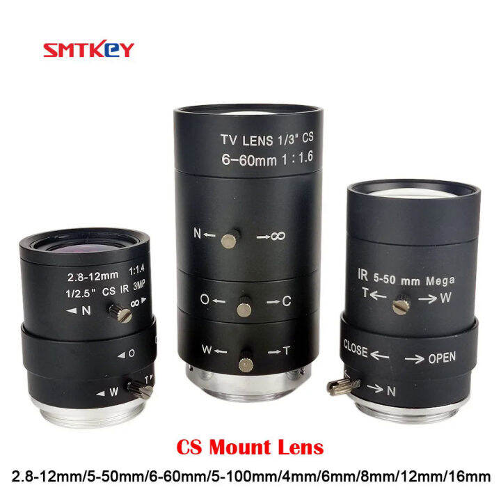 CS Mount 2.8-12mm5-50mm6-60mm 5-100mm Manual Varifocal 4681216mm CS ...