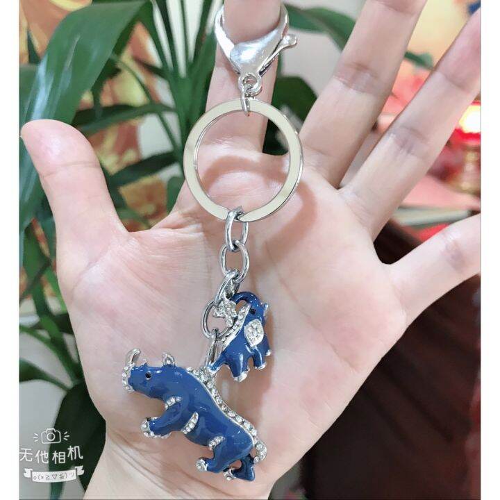 Blue rhino and elephant keychain protection from robbery | Lazada PH