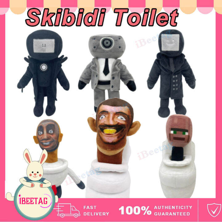 23-27cm(11in) Skibidi Toilet Plush Toy Stuffed Dolls Prank Game Props ...
