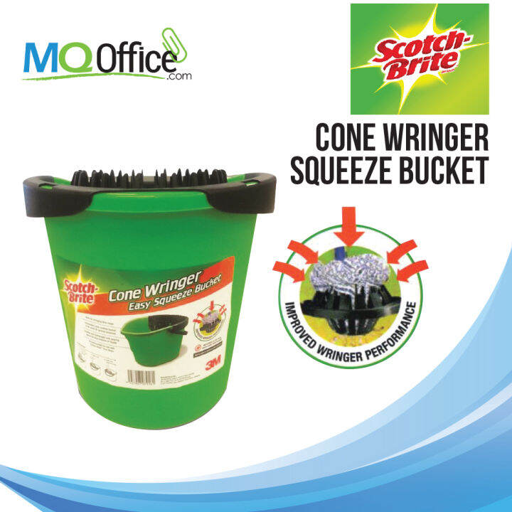 3M Scotch-Brite Cone Wringer Easy Squeeze Bucket - Durable Lightweight ...