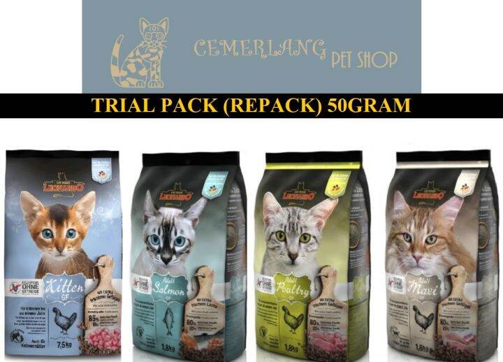 Leonardo Cat Food - Adult Grain Free Dry Food Repack / Trial Repack ...