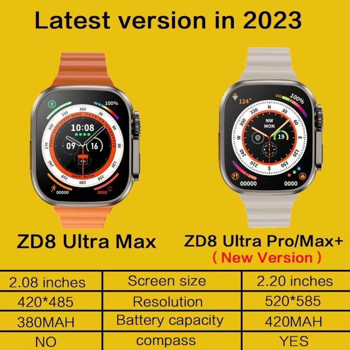 ZD8 Ultra max plus Smart Watch Ultra Series 8 SmartWatch Ultra NFC Sports Smartwatch Men GPS ...