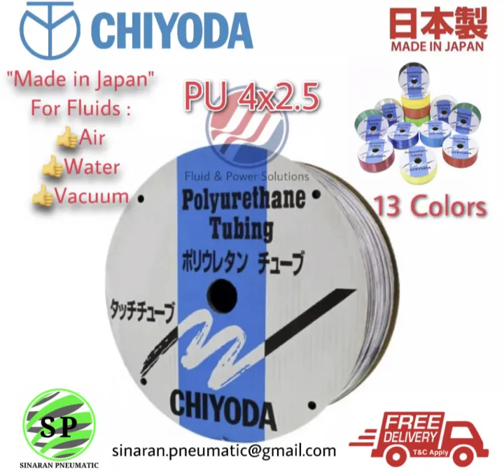 Chiyoda "Made in Japan" TE-4x2.5 PU Tubing, Hydrolysis resistant ...