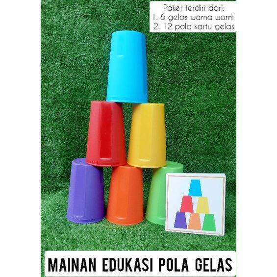 (ALDEBARAN EDUTOYS) MAINANA EDUKASI SUSUN GELAS WARNA WARNI / MAINANA ...