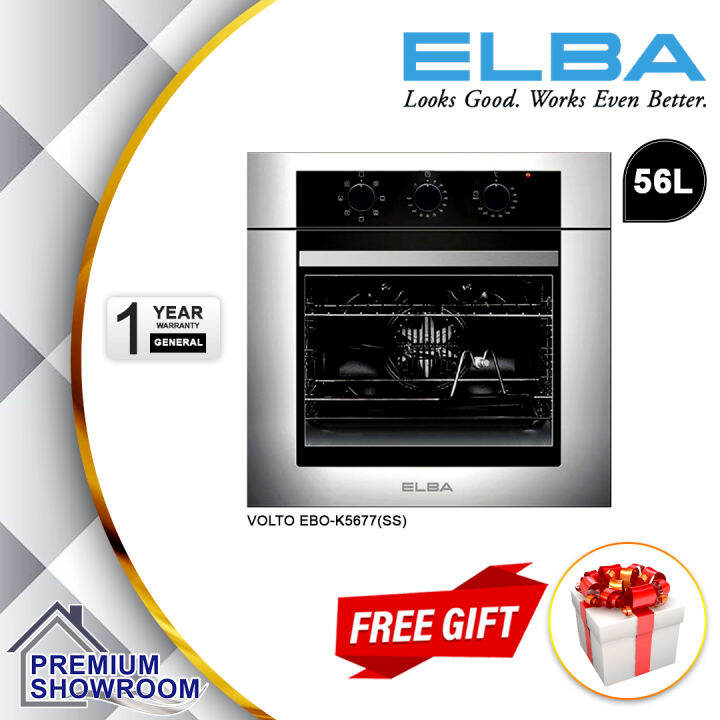 (Authorized Dealer) ELBA built-in oven 67L/56L vol tray with 7 ...