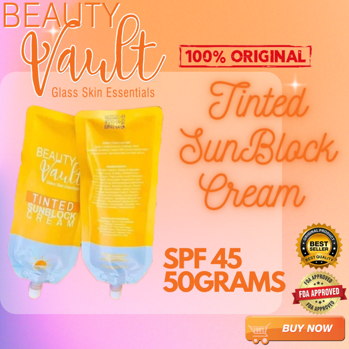 Original LEGIT Beauty Vault Tinted Sunblock SPF45 50gram - pampaputi at pampakinis pampatanggal ...