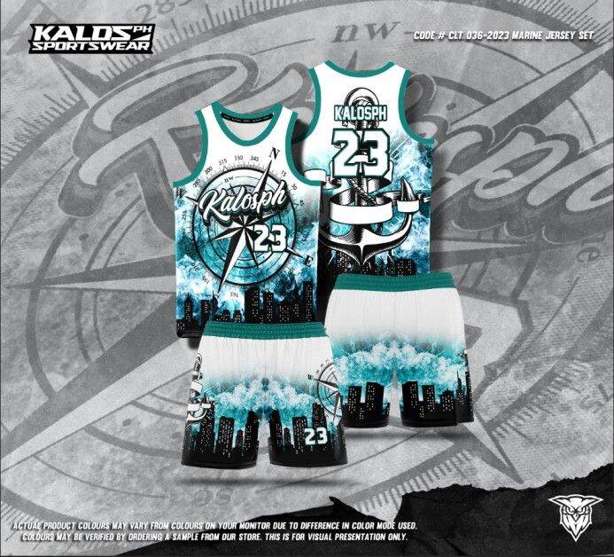KALOSph BASKETBALL JERSEY SET CODE # CLT 036-2023 MARINE JERSEY SET ...