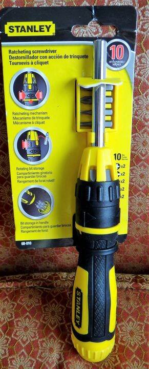 Stanley Racheting Screwdriver 10-Piece MultiBit 68-010 NewUSA | Lazada PH