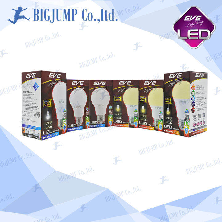 หลอดไฟ LED รุ่น A60 TD ขั้ว E27 ขนาด 7W,.9W, 11W และ 13W แสงขาวและแสงวอร์ม แบรนด์ EVE โปรใหม่ ลด ...