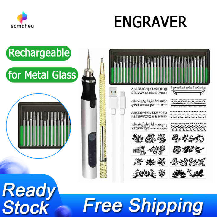 Rechargeable Cordless Mini Engraver Pen DIY Engraving Tool Kit for ...