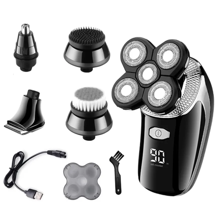 5in1 Men's professional wet dry use shaver electric razor rechargeable ...