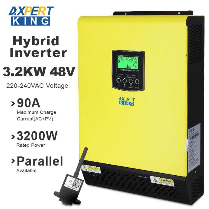 WIFI Hybrid Solar Inverter 3200W 48v 230vac PV Input 5500W 450Vdc 90A ...