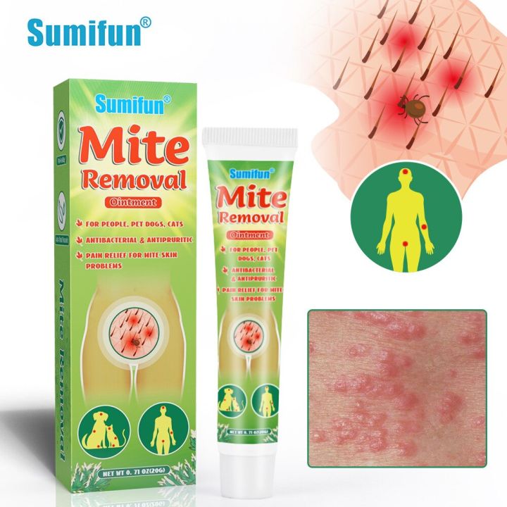 Sumifun 20g Mite Removal Cream Remove Scabies Pubic Lice Ointment Skin Anti Itching