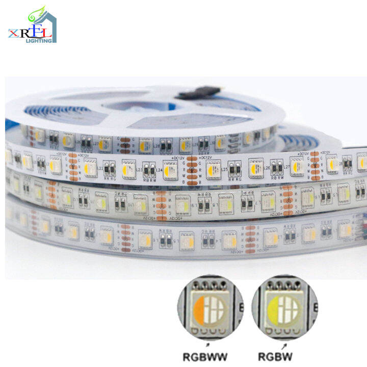 ไฟเส้น Led RGBW 5050 RGBCW RGBWW หลอดไฟ4สีใน1 LED 5pin 12V/24V 5M 60 ...