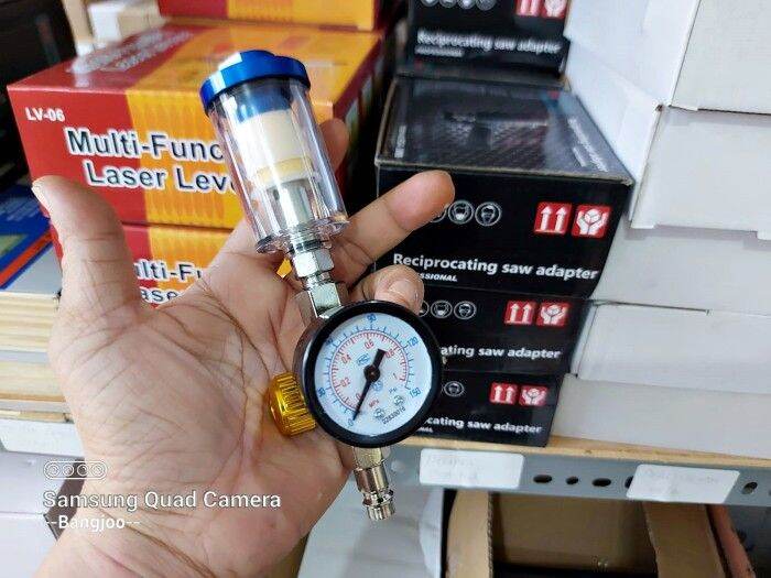 Jual spray gun regulator 180psi manometer pengatur tekanan angin ...
