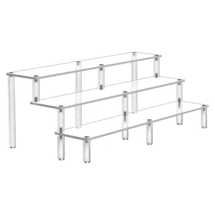 Acrylic Riser Display Stand, 3 Tier Display Riser Display Stand Large ...