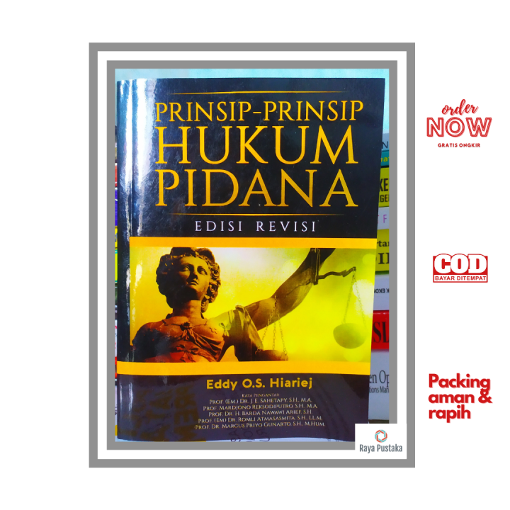 Buku Prinsip - Prinsip Hukum Pidana edisi Revisi Penulis Eddy O.S. Hiraiej | Lazada Indonesia
