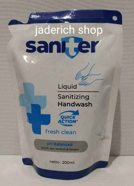 GODREJ SANITER SANITIZING LIQUID HAND WASH POUCH 200ml Isi Ulang Sabun ...