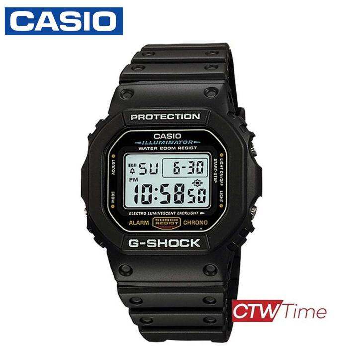 Casio G Shock นาฬิกาข้อมือ สายเรซิ่น รุ่น Dw 5600e 1vs สีดำ Lazada