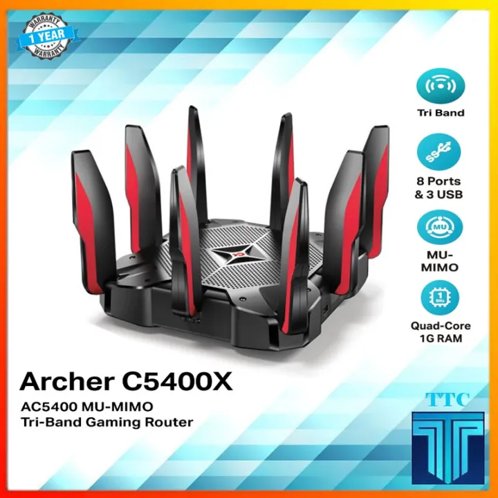 TP-Link Archer C5400X AC5400 MU-MIMO Tri-Band Gaming Router | Lazada PH