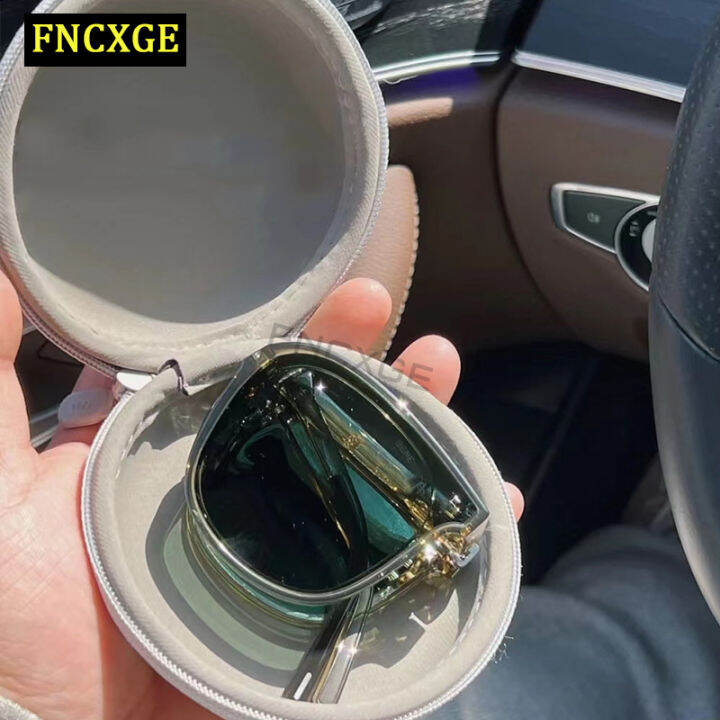 FNCXGE Foldable Women Sunglasses Fashion Versatile Glasses Portable Lady Sun Glasses Men Glasses ...