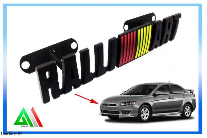 Ralliart Grill Emblem for Mitsubishi Cars Matte Black | Lazada PH