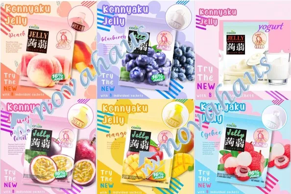 Cozzo Jushida Konnyaku Jelly 😍👍160g (20gx8) 🫐🥭🍑 Blueberry Lychee Mango Passion Fruit Yogurt | Lazada