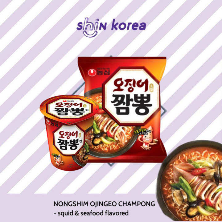 [H.R] SHIN·KOREA NONG SHIM OJINGEO CHAMPONG - squid seafood ramen | Lazada