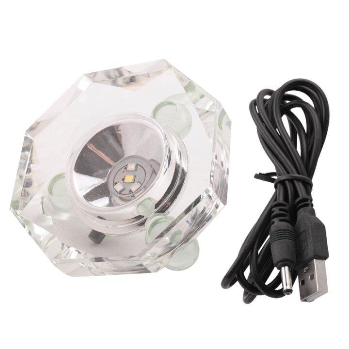 Crystal LED Light Base Multicolor Auto Flashing Pedestal Color Show ...