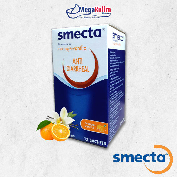 Smecta Antidiarrheals Orange & Vanilla Flavour 12 Sachets | Lazada
