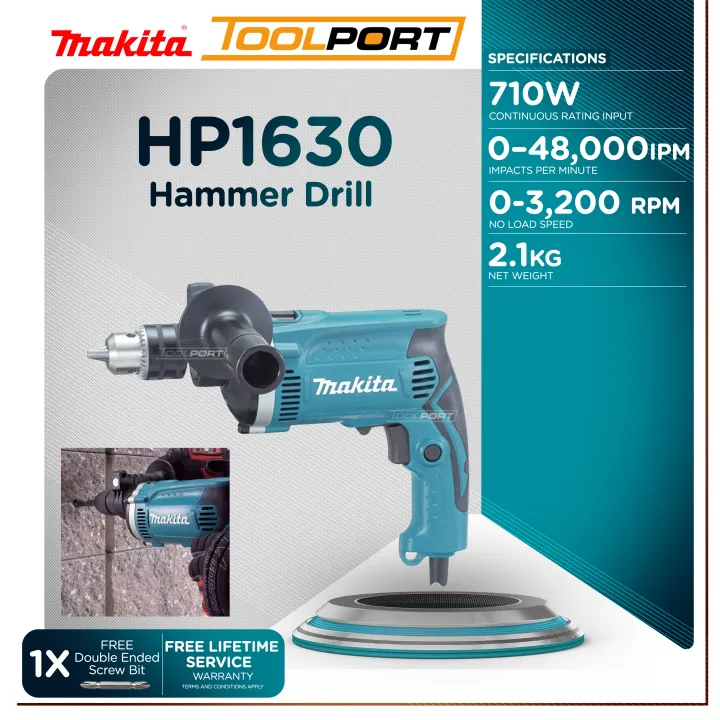 Makita HP1630 Hammer Drill 5/8 710Watts [ TOOLPORT ] | Lazada PH