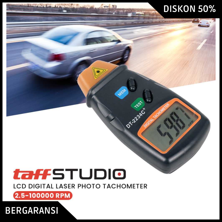 ORIGINAL Digital Laser Photo Tachometer 2.5-100000 RPM alat mengukur ...