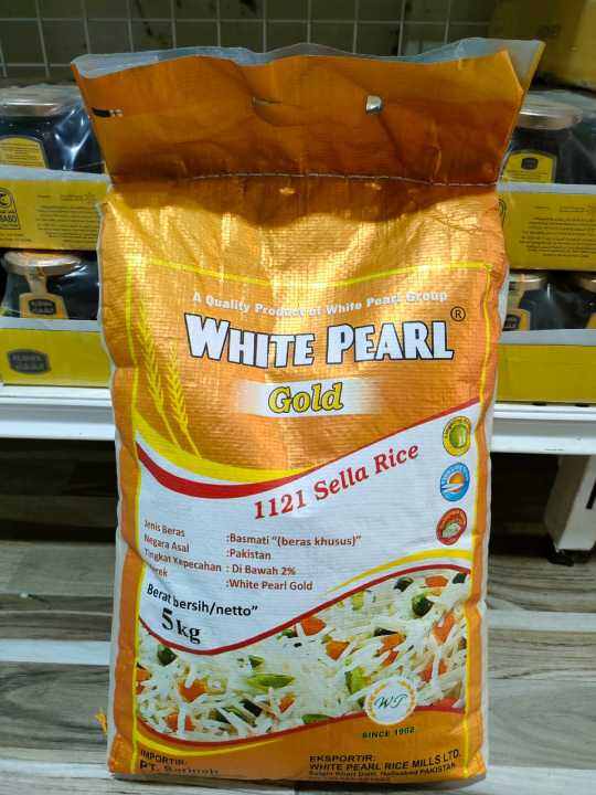 Beras Basmati White Pearl Gold 1121 Sella Rice 5 Kg | Lazada Indonesia