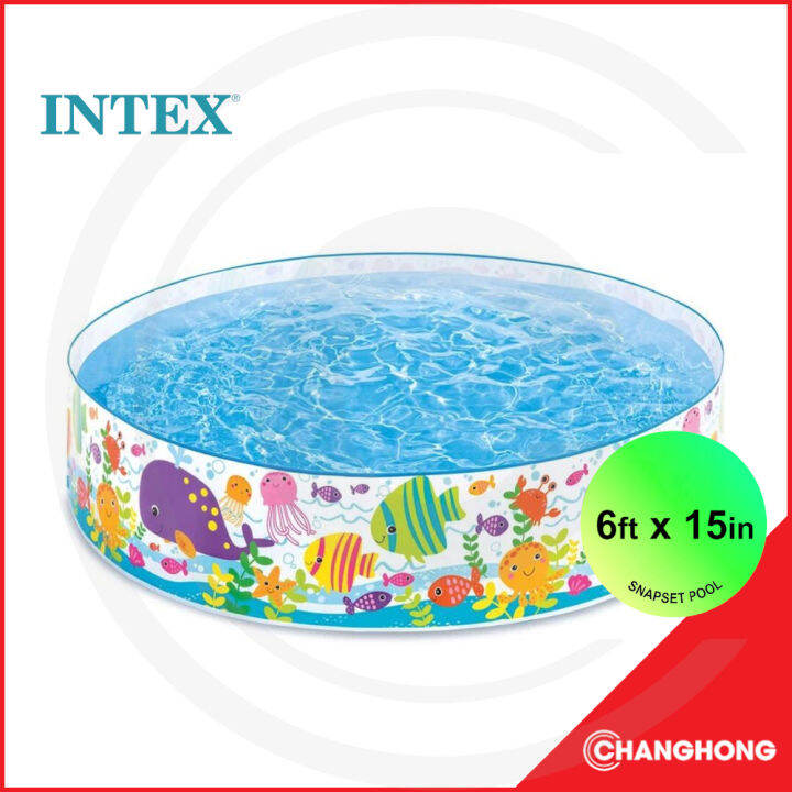 Intex 56452NP Ocean Play | Outdoor Snapset Kiddie Pool | 6 feet x 15 ...