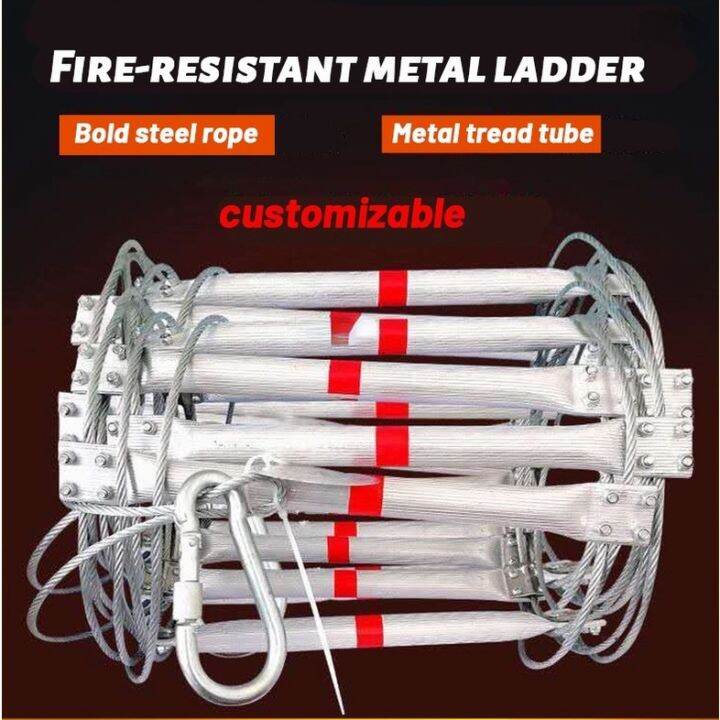 Fire Escape Ladder Rescue Rope Ladder Retractable Emergency Ladder ...