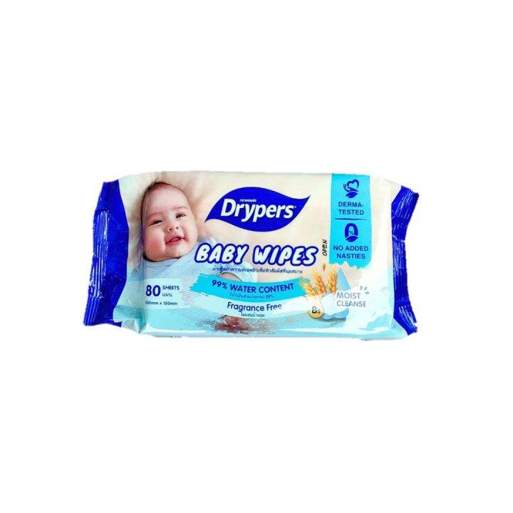Drypers Baby Wipes Oat Fragrance Free 80s | Lazada