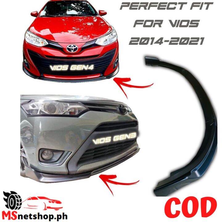 XHQP-FS006 Front Bumper Lip Chin Diffuser Matte Black for TOYOTA Vios ...