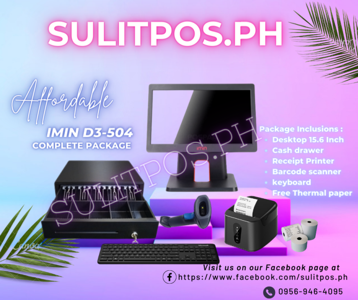 POS Machine Complete set Imin D3-504 with Monitor Cash drawer Printer ...