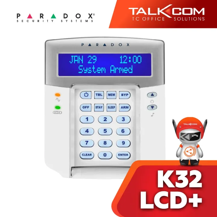Paradox K32LCD+ Alarm 32-Character Hardwired LCD Keypad Module | Lazada