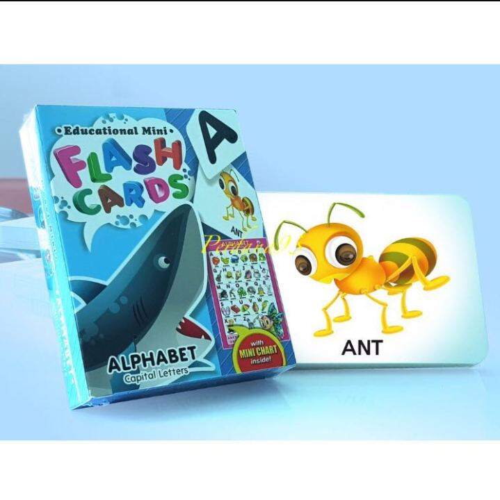 Flash Cards Mini Alphabets (Capital, small letters with Pictures and ...
