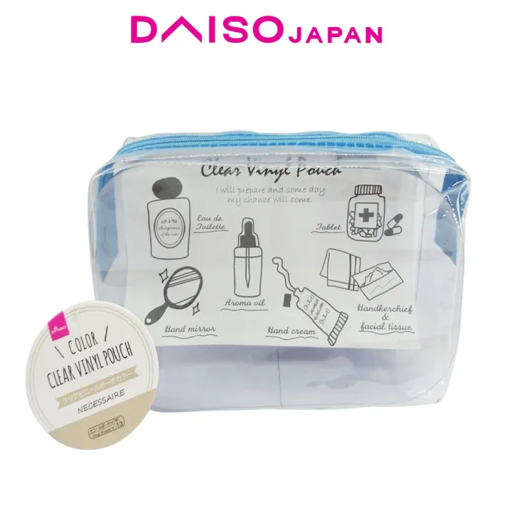Daiso Blue Clear Vinyl Pouch | Lazada PH