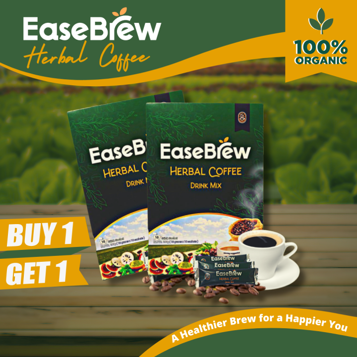 EaseBrew Herbal Coffee Drink Mix 180g - B1T1 (2box) | Lazada PH