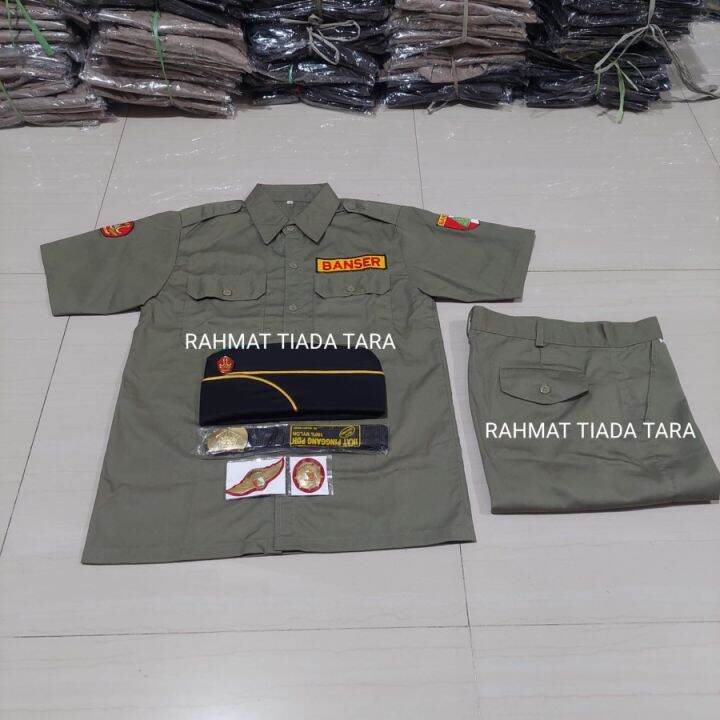 SERAGAM PDH BANSER - kain dril, M | Lazada Indonesia