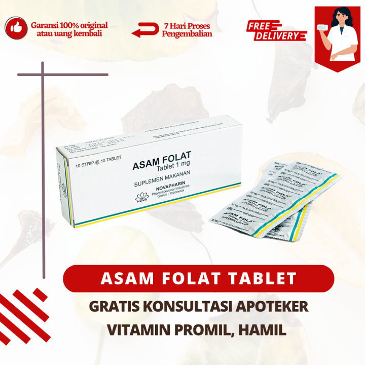 ASAM FOLAT 1 MG / FOLIC ACID 100 TABLET | Lazada Indonesia